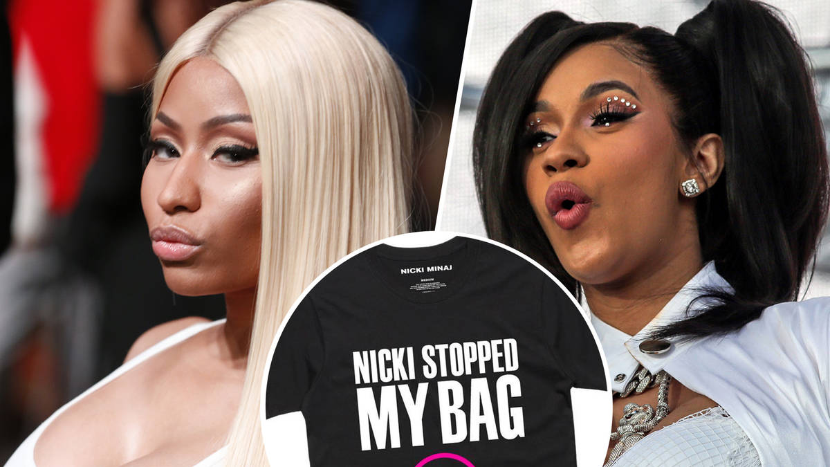 Nicki Minaj Throws Shade At Cardi B With ‘Nicki Stopped My Bag’ Merch ... Nicki Minaj Throws Shade At Cardi B With ‘Nicki Stopped My Bag’ Merch ...