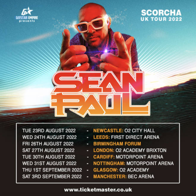 Sean Paul Scorcha UK Tour 2022: tickets, dates, venues & more - Capital ... Sean Paul Scorcha UK Tour 2022: tickets, dates, venues & more - Capital ...