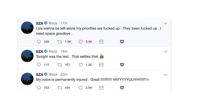 SZA Reveals Her Voice Is Permanently Damaged In Now-Deleted Posts ... SZA Reveals Her Voice Is Permanently Damaged In Now-Deleted Posts ...